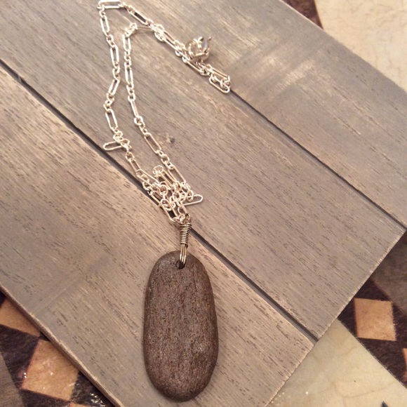 Handmade | Jewelry | Authentic Sterling Silver Chain Rock Pendant ...
